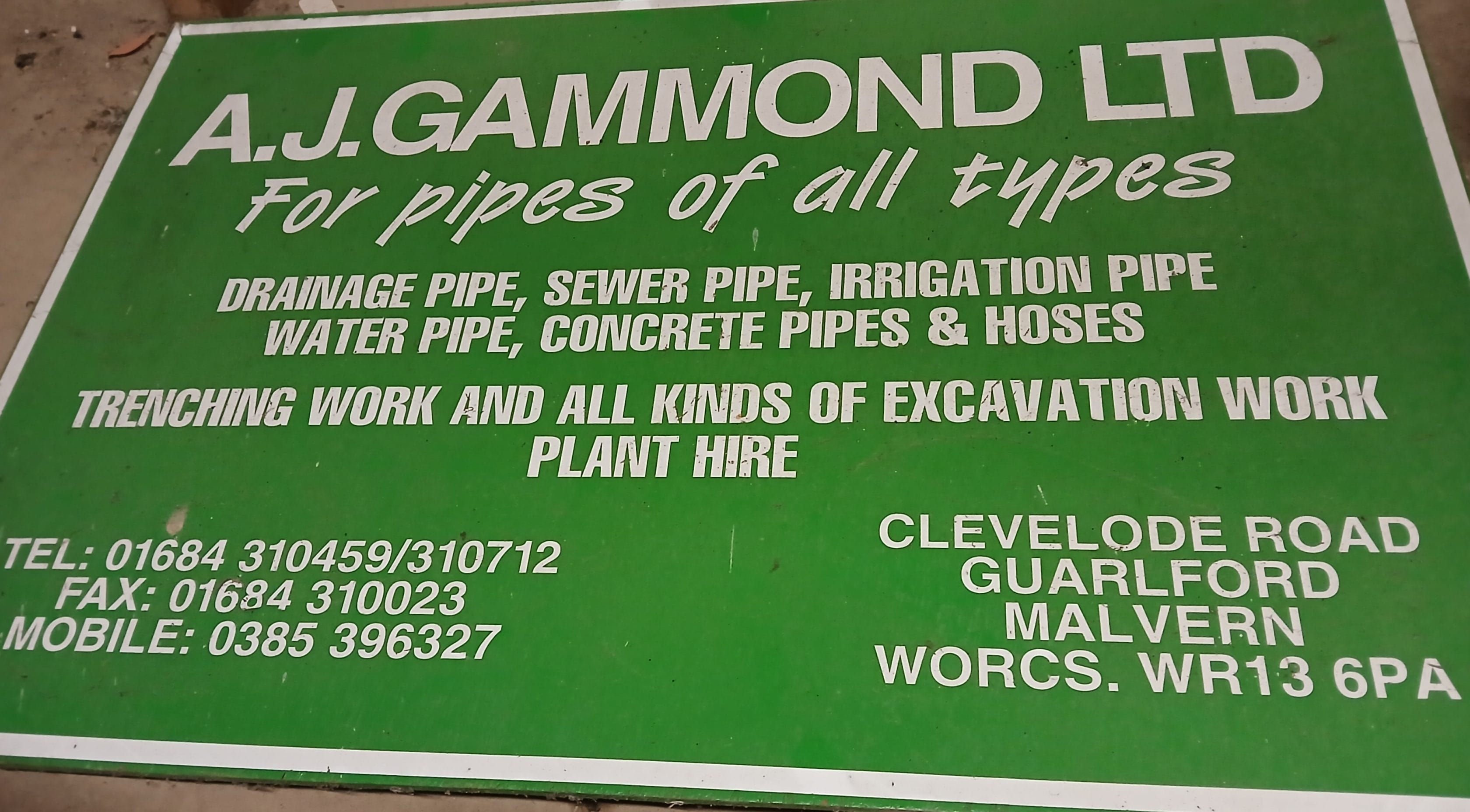 About Us - AJ Gammond Ltd